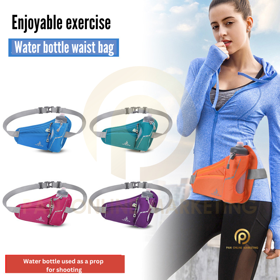 Running Waist Bag Waterproof With Earpiece Hole Jogging Cycling Hiking ...