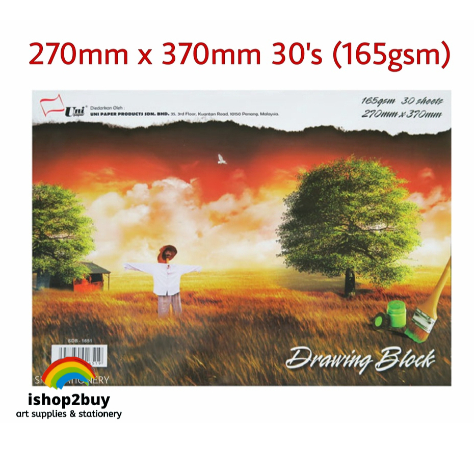 Uni Drawing Block Watercolour Paper B4 Drawing Book Suitable for ...