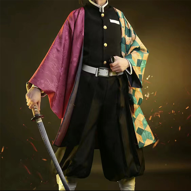 Giyuu Cosplay Costume Outfit Kimono Suit Halloween Uniform Full Set ...