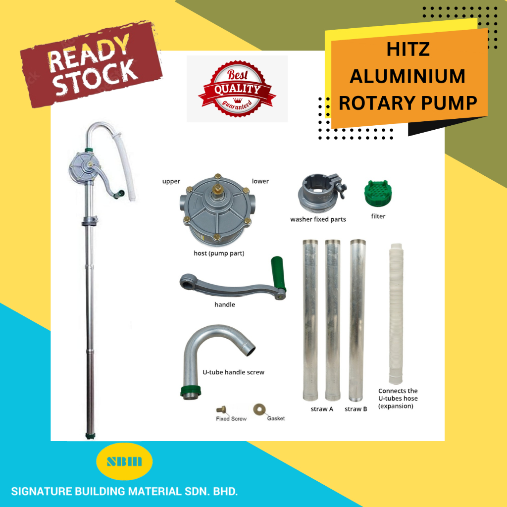 HITZ ALUMINIUM ROTARY PUMP HRP-3225 HAND MANUAL PUMP OIL PUMP- SBM | Shopee Malaysia