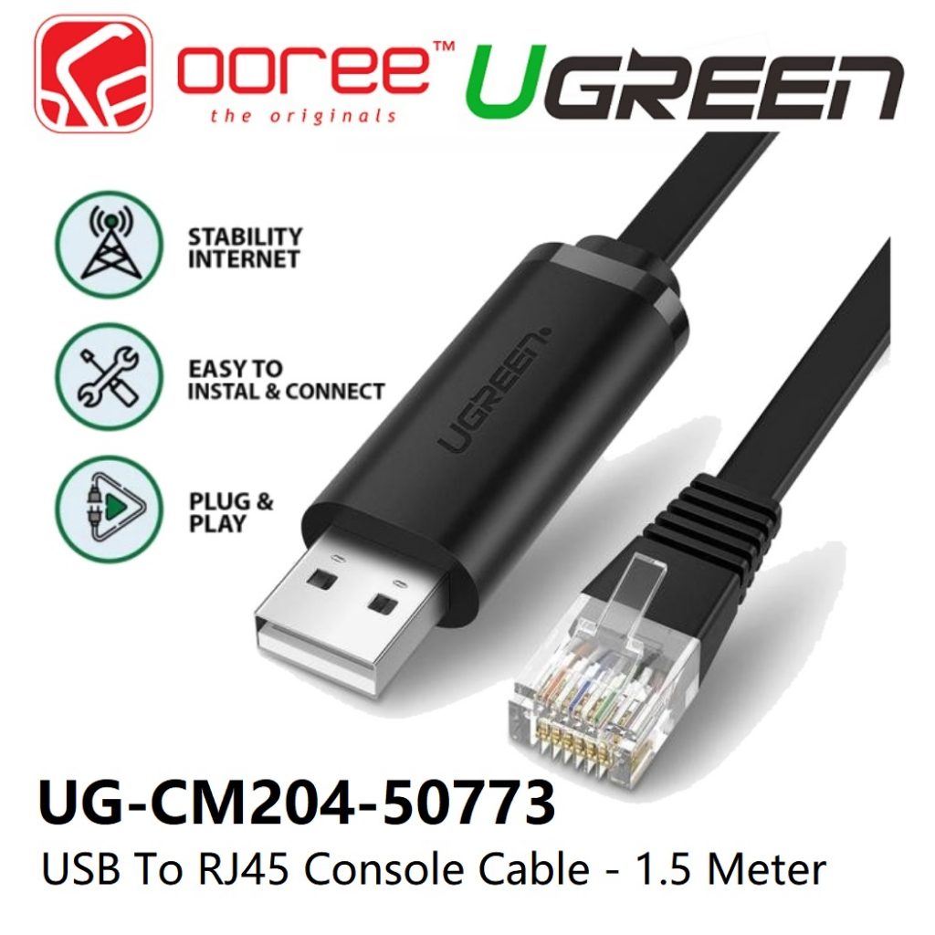UGREEN USB A TO RJ45 CONSOLE CABLE 1.5 METER CONSOLE PROGRAMMING CABLE ...