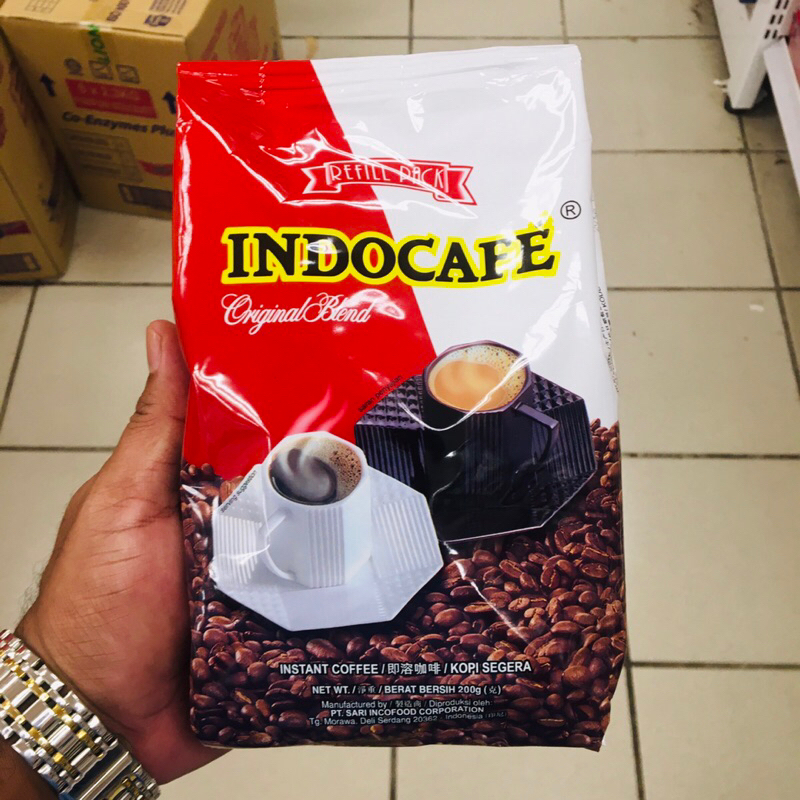 Instant Coffee Indocafe Refill Pack Kopi Segera Original Blend 200g ...