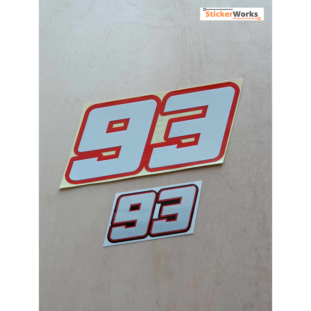 93 Marc Marquez MotoGP Motorcycle Helmet Sticker Light Reflective ...