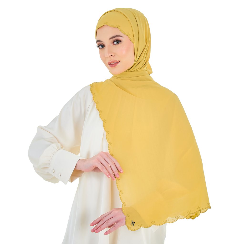 naelofar Saleha Embroidered Shawl | Shopee Malaysia