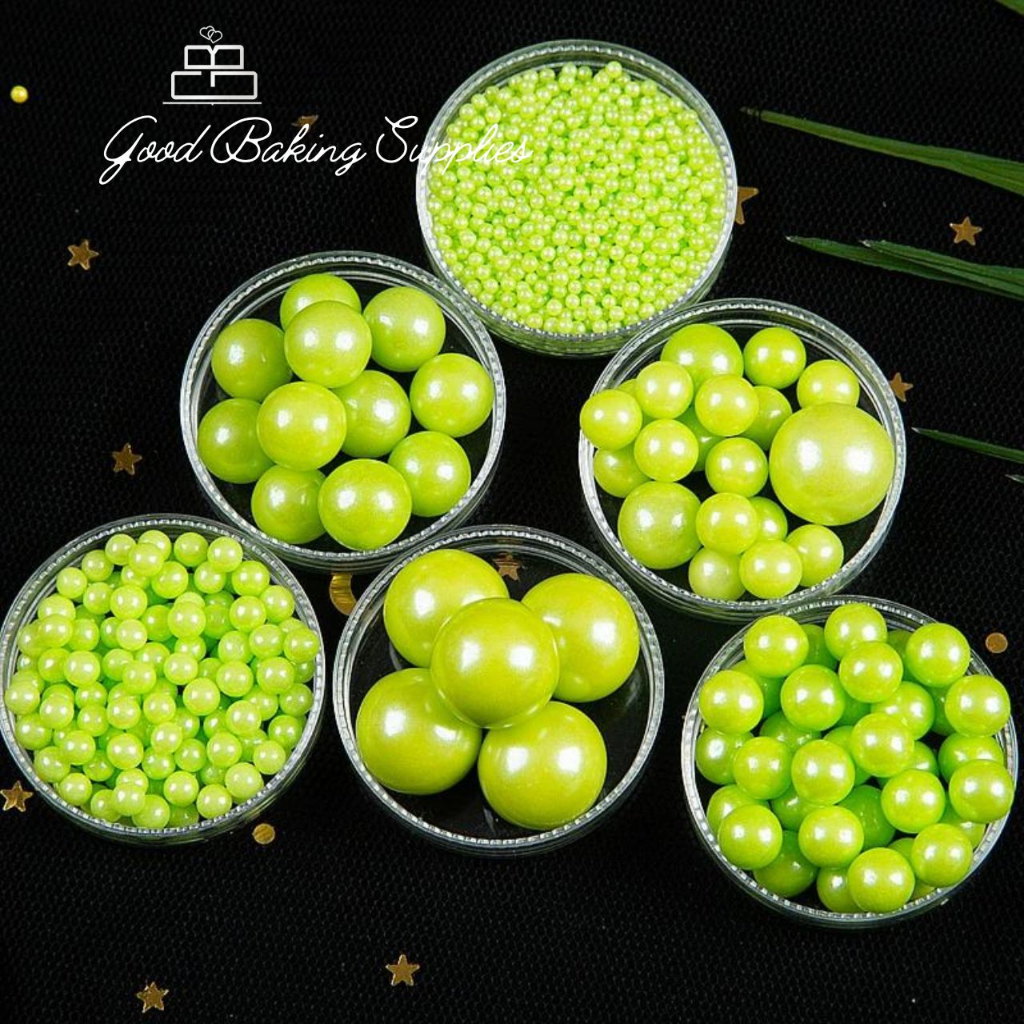 2mm 4mm 7mm Halal Apple Green Color Cake Sprinkle Rice / Gula Manik ...