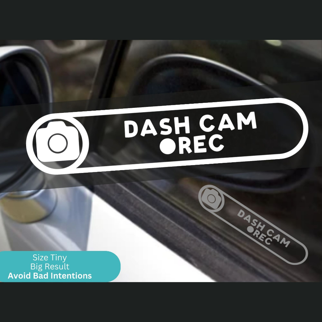 Dash Cam REC (2 pcs/set) - Car Truck Lorry Sticker DIY Vinyl Sticker ...