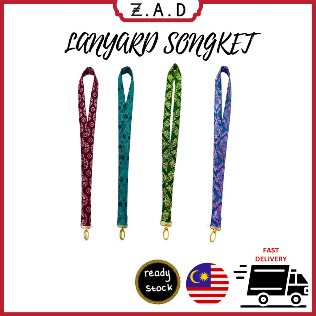 [ Lanyard Songket ] Door Gift Premium Souvenir Cenderahati Songket ...