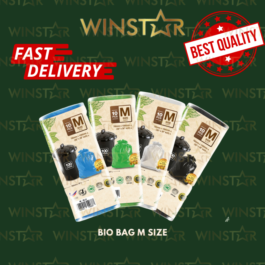 WINSTAR BIO BAG | PLASTIK SAMPAH TONG HITAM BESAR 100L KUAT | WINSTAR ...
