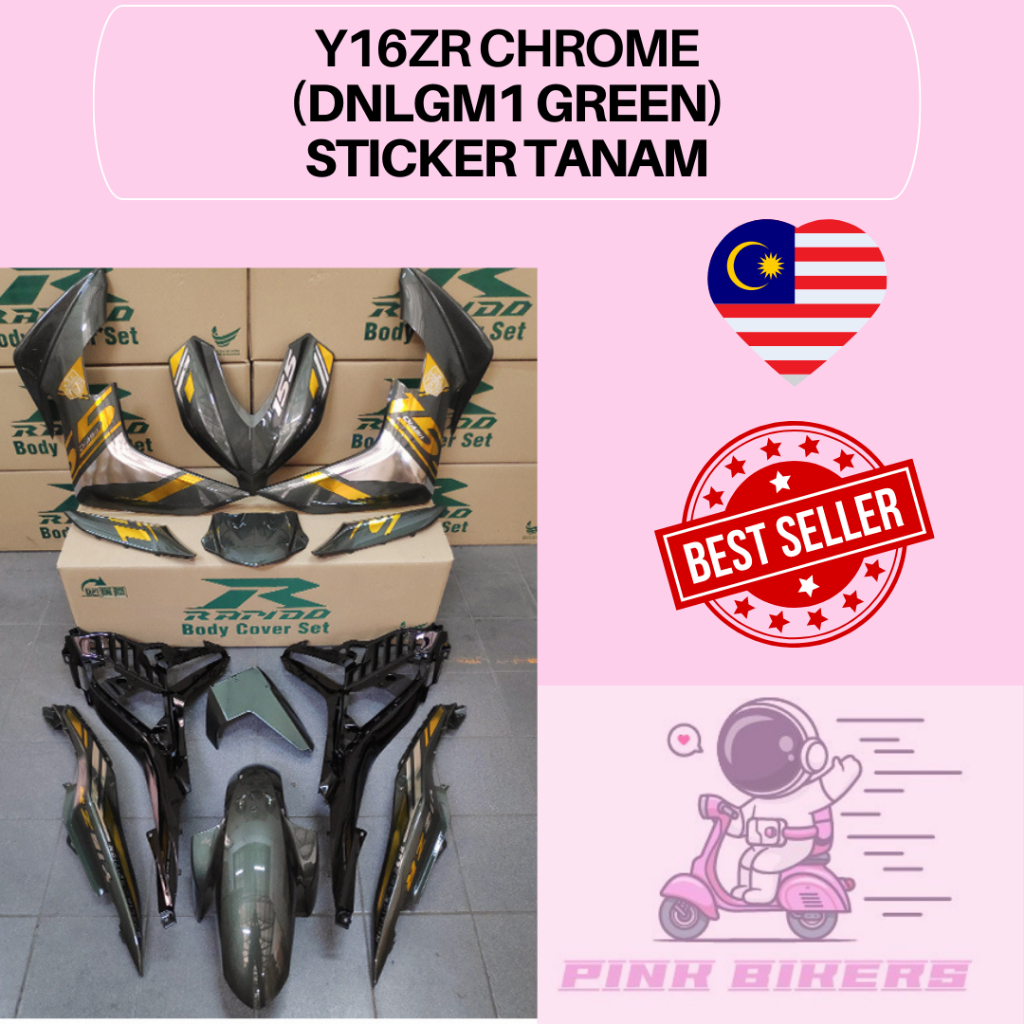 Coverset Cover Set RSX RS-X Y16 Y16ZR LC135 LCV6 LC Sticker Tanam Hijau ...