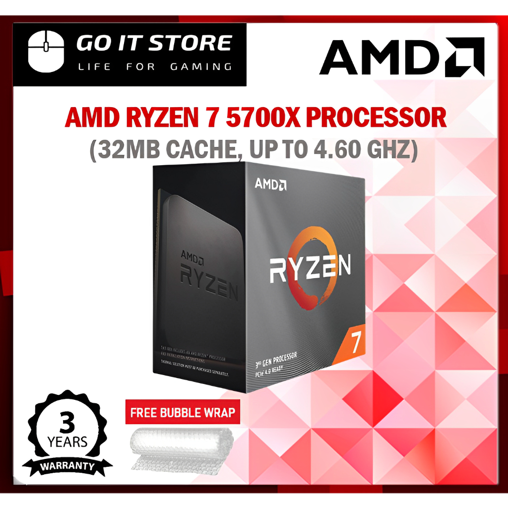AMD Ryzen 7 5700X AM4 Socket Desktop Processor (8 Cores, 16 Thread, up ...
