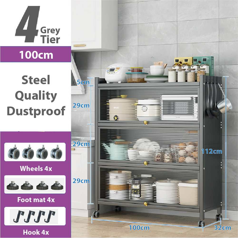 Rak Dapur bertutup Kitchen cabinet Kabinet dapur almari storage Multi ...