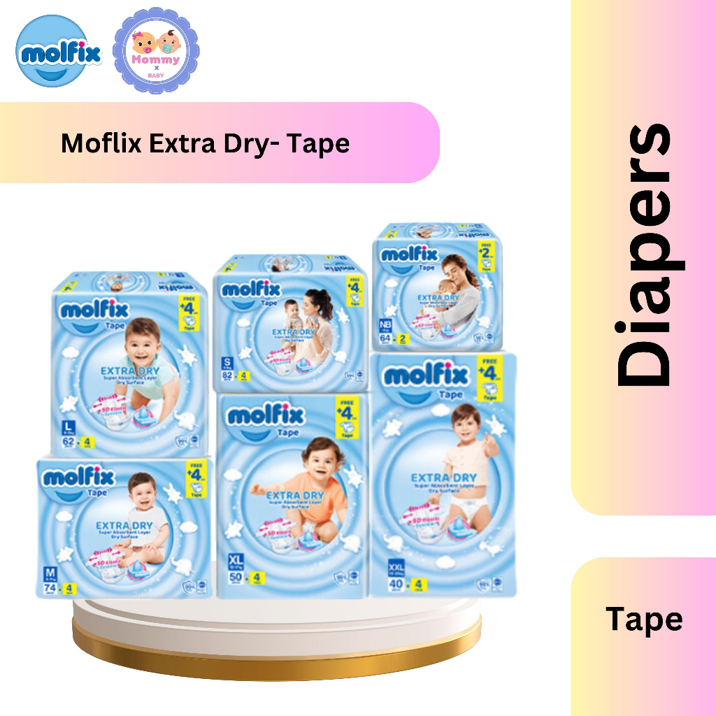 Molfix Extra Dry- Tape (NB, S, M, L, XL) | Shopee Malaysia