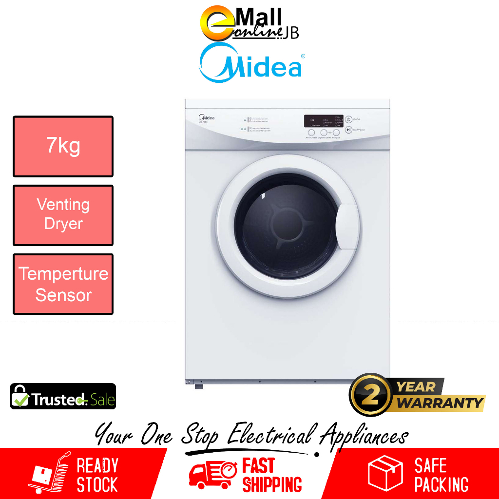 Midea 7kg Venting Dryer MD-7388 MD7388 | Pengering Pakaian | Clothes ...