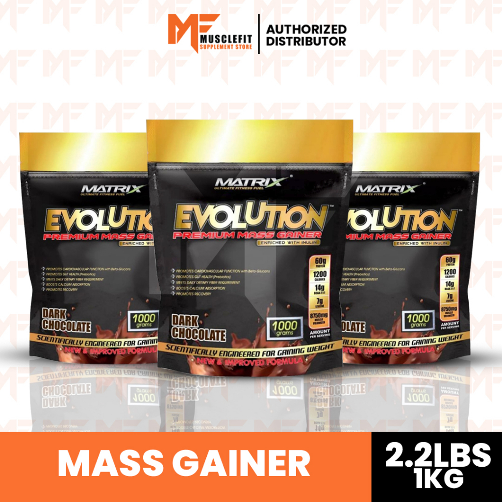Matrix Evolution Premium Mass Gainer 1 kg & 2 kg | Shopee Malaysia