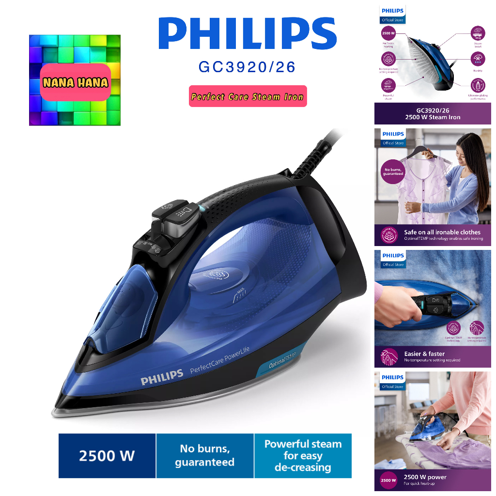 Philips Perfect Care Steam Iron GC3920/26 GC3920 | Shopee Malaysia