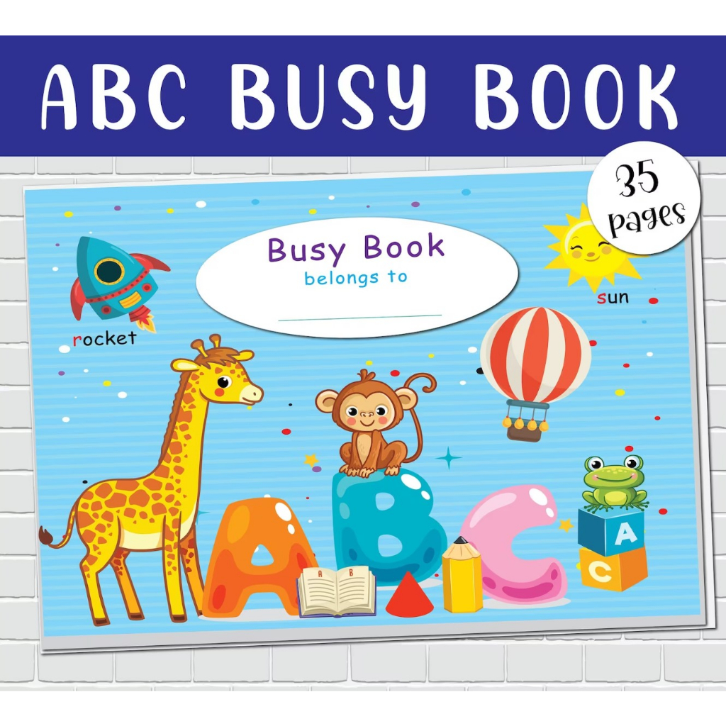PDF] ABC Alphabet Busy Quiet Book Home Learning Kids Printable ...