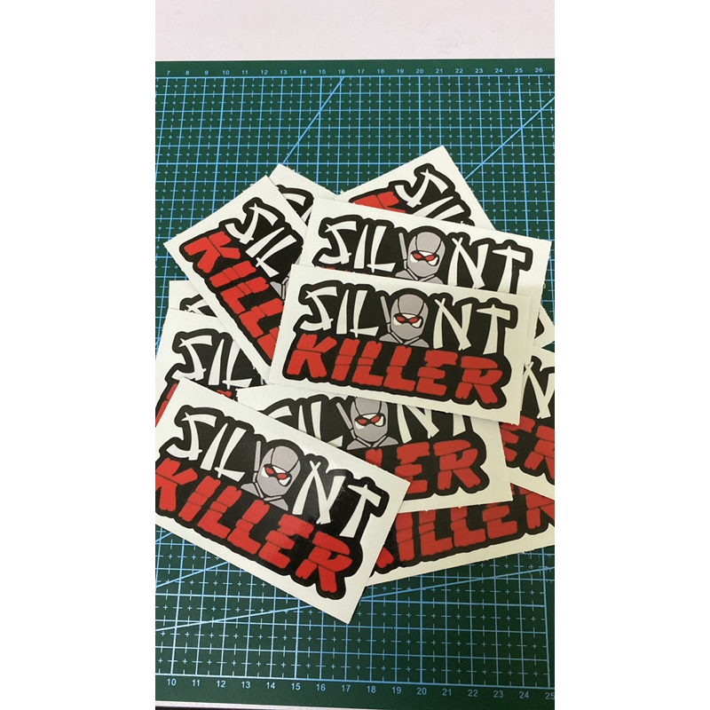 Silent Killer / Silent Killer Logo Sticker Cutting Overlapping ...