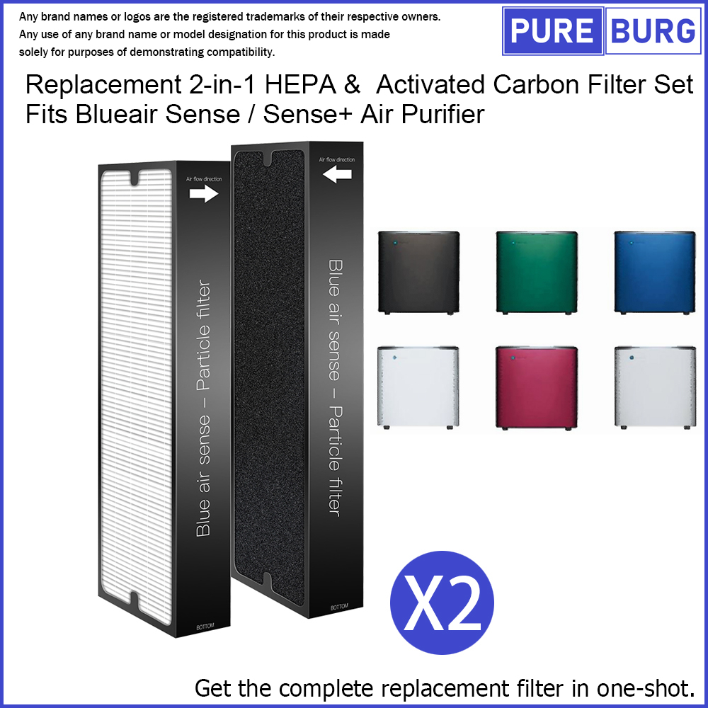 Fits Blueair Sense Sense+ Air Purifier Replacement 2-in-1 HEPA ...