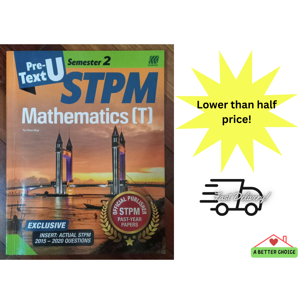 Sasbadi Pre-U Text STPM Mathematics(T) Semester 2 /sasbadi/stpm/Mathematics(T)/sem2 | Shopee ...