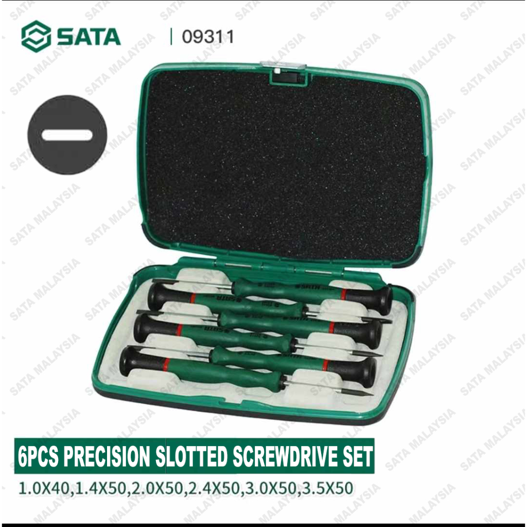 SATA Precision Screwdriver Set Slotted Phillips Hex Torx Screwdriver ...
