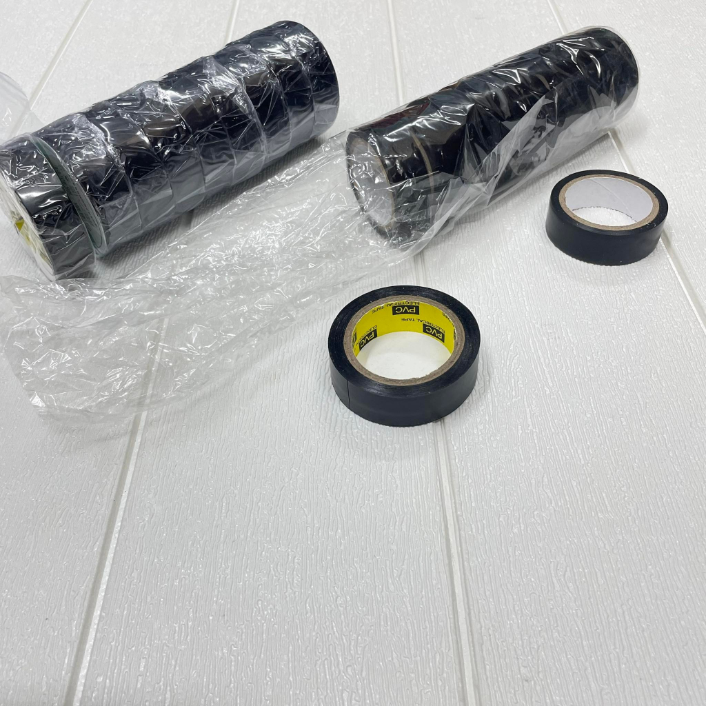 black tape of wiring / wire cable connection tape / working / marking ...