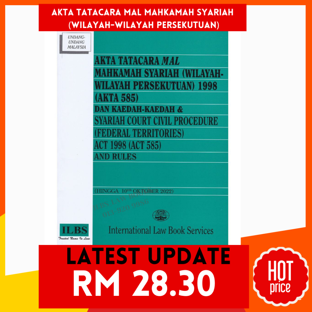 Syariah Court Civil Procedure (Federal Territories) Act 1998 (Act 585 ...