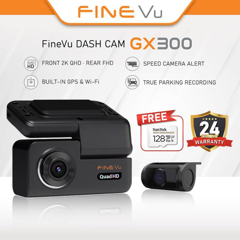FineVu GX300 2 Channel︱Front 2K QHD︱Rear Full HD︱WiFi︱GPS ︱ADAS ...