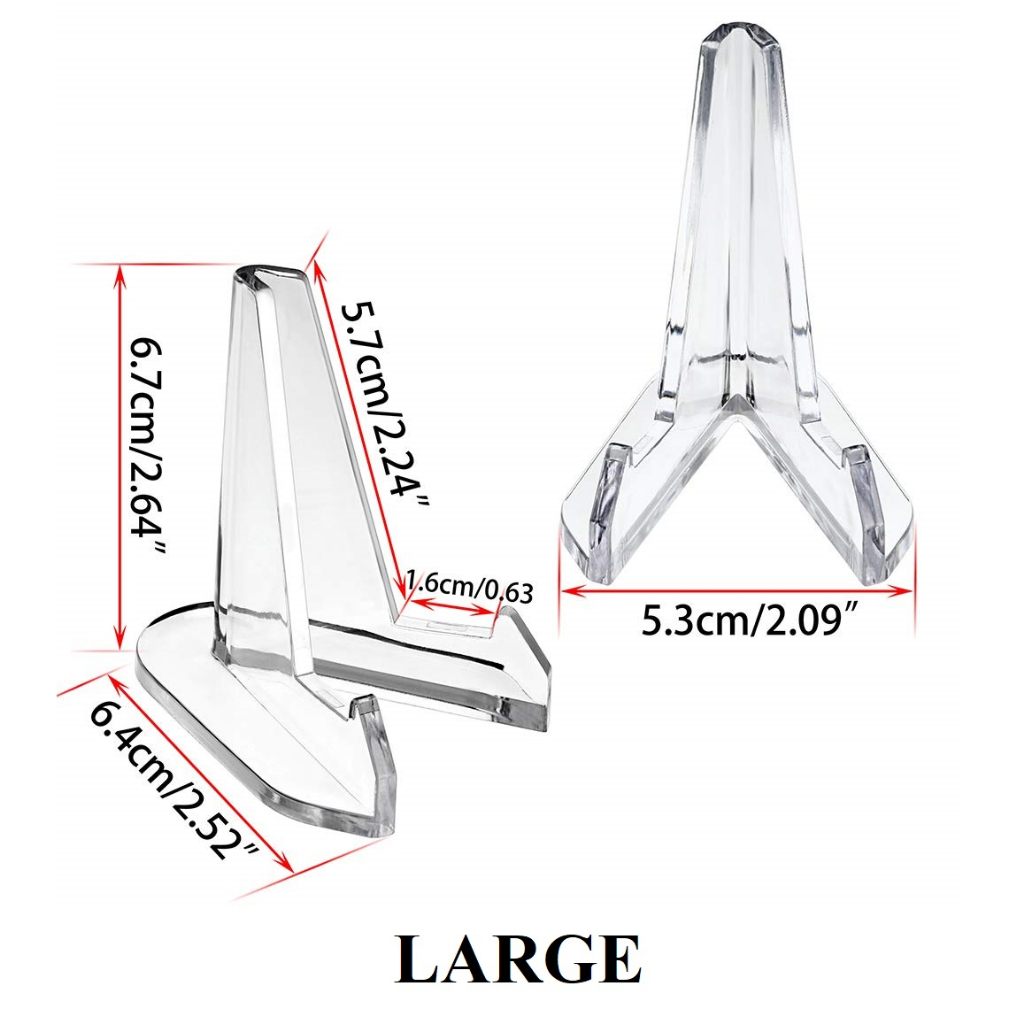 Acrylic Coin Display Stand / Transparent Plastic Easel Medal Badge ...