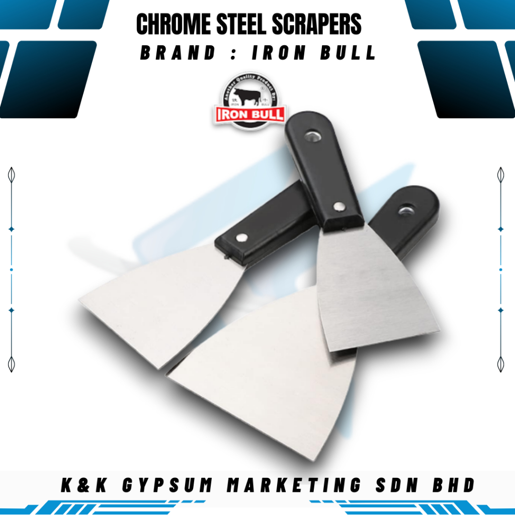 IRON BULL CHROME STEEL SCRAPER (STAINLESS STEEL) | Shopee Malaysia