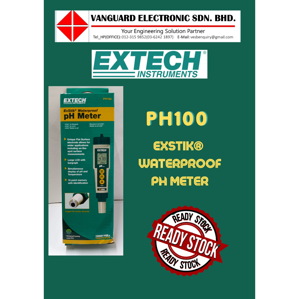 EXTECH Ph Meter Model:PH100 | Shopee Malaysia