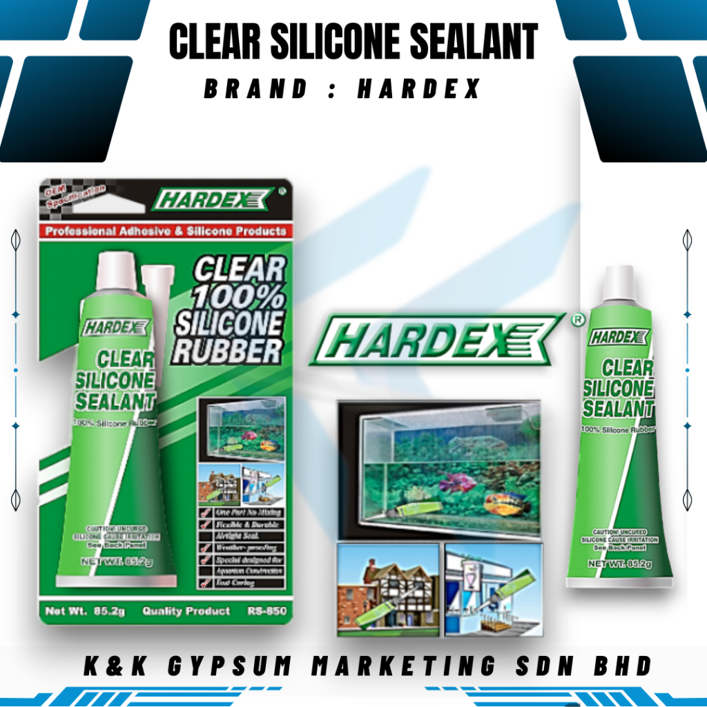 HARDEX Clear 100% Silicone Rubber - 85.2g (RS-850) | Shopee Malaysia