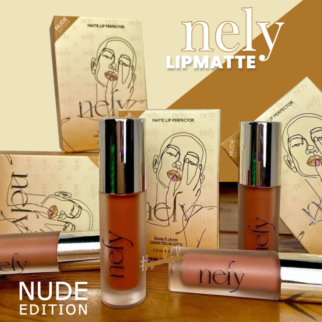 NELLY MATTE LIP NUDE EDITION FLIRTY BRUNETTE NAIVE REBEL | Shopee Malaysia