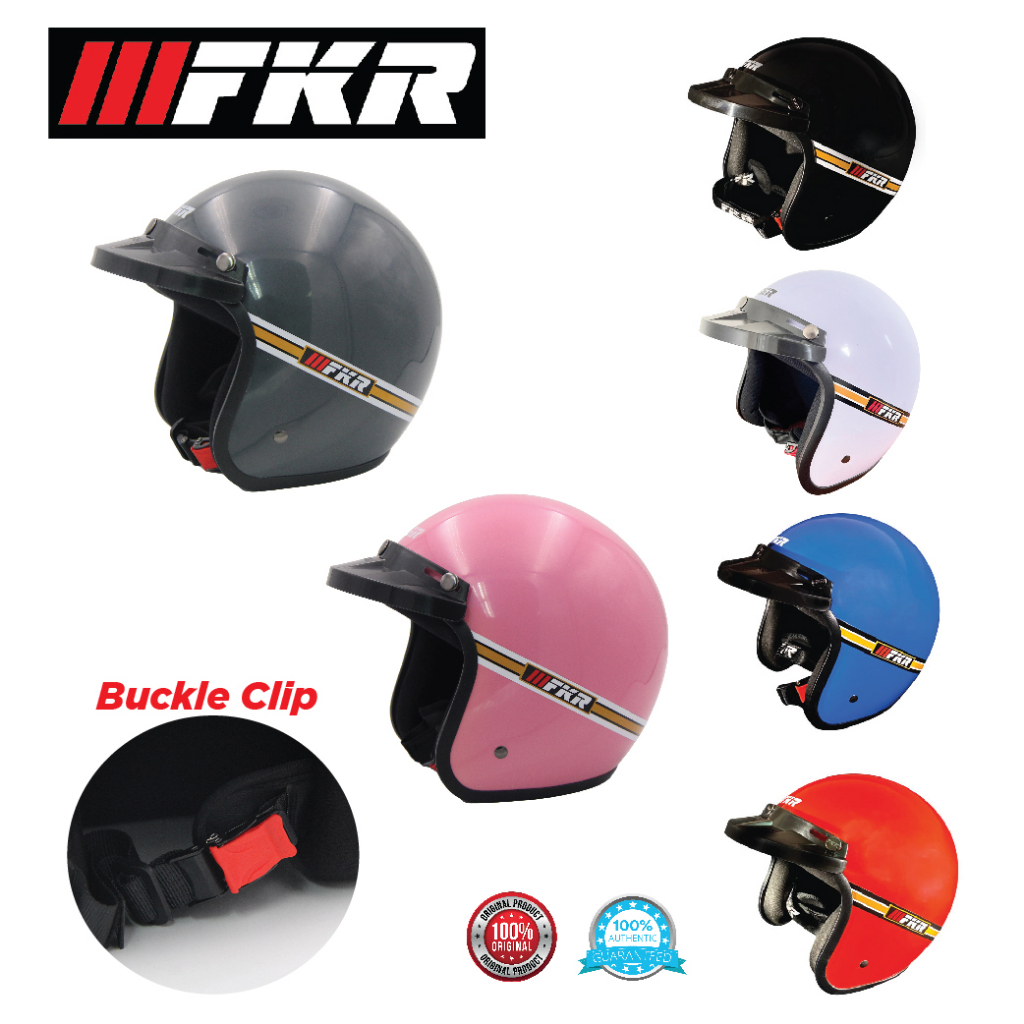 【READY STOCK】FKR Motorcycle Helmet Red/Blue/Black/White (100% original ...