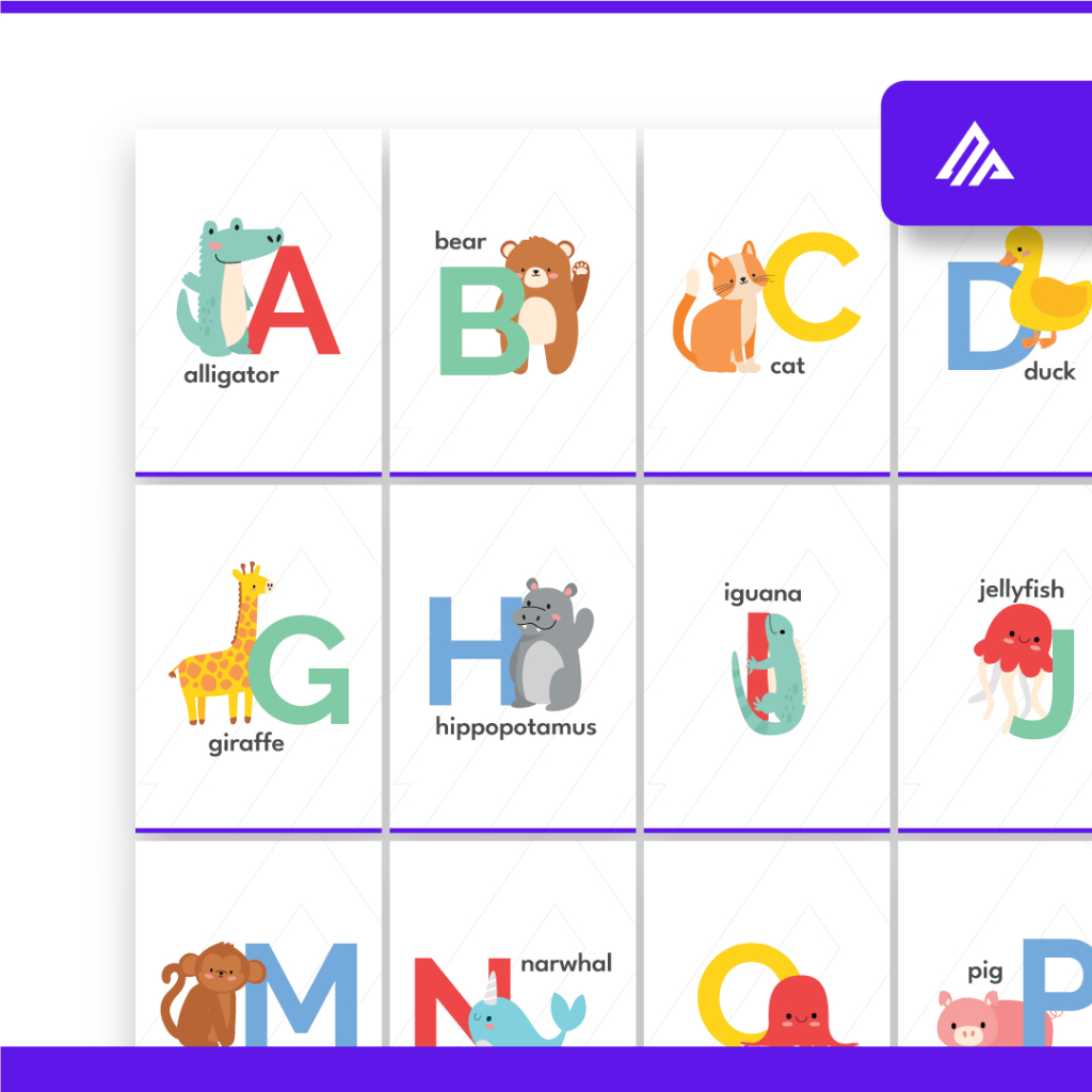[PDF] A4 Printable ABC Alphabets for Kids | Colored Version | English ...