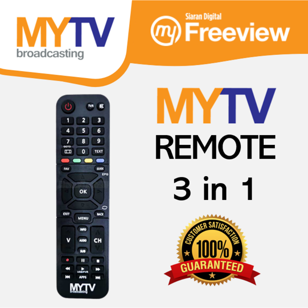 MYTV remote controller 3 in 1 | MyTV Broadcasting MyFreeView Alat ...