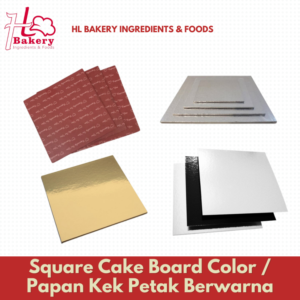 Square Cake Board Color / Papan Kek Petak Berwarna | Shopee Malaysia