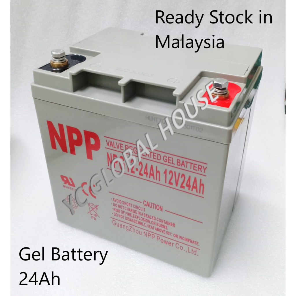 NPP NPG 024 Solar Gel type DEEP CYCLE Battery NPG12-24AH 12V (Ready ...