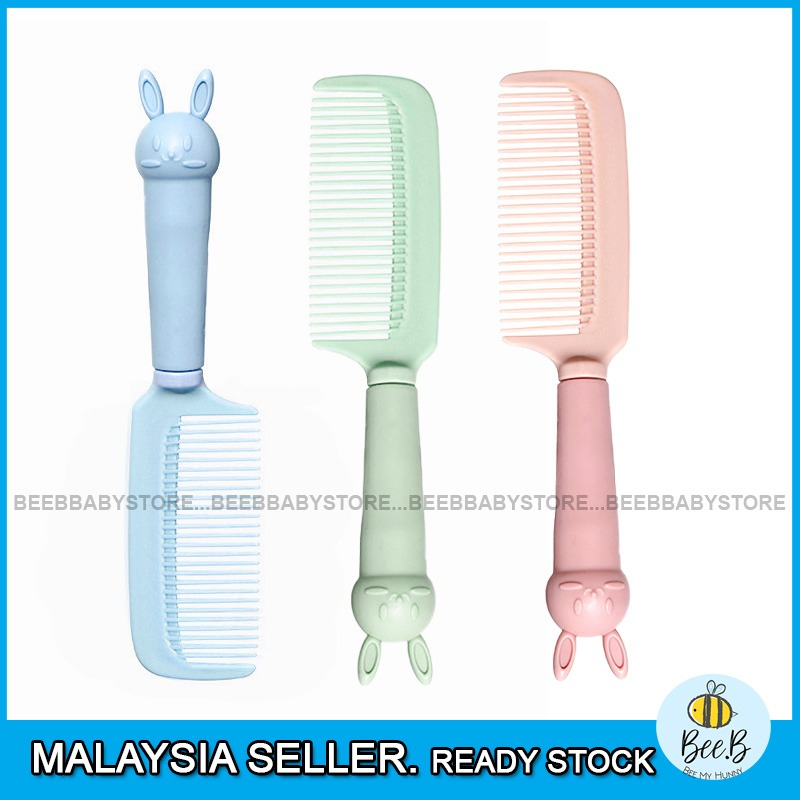 Baby Cute Rabbit Handle Comb & Brush Kids Anti-Static Hair Comb Baby ...