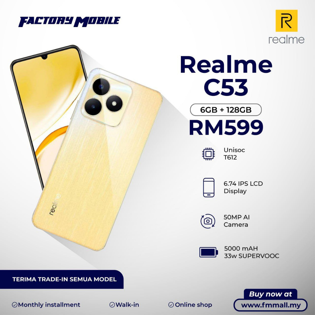 REALME C53 6GB + 128GB | Shopee Malaysia
