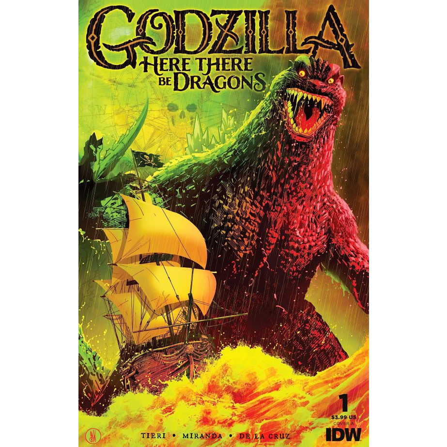 Godzilla Here There Be Dragons - COMPLETE SET of 5 COMICS - IDW ...
