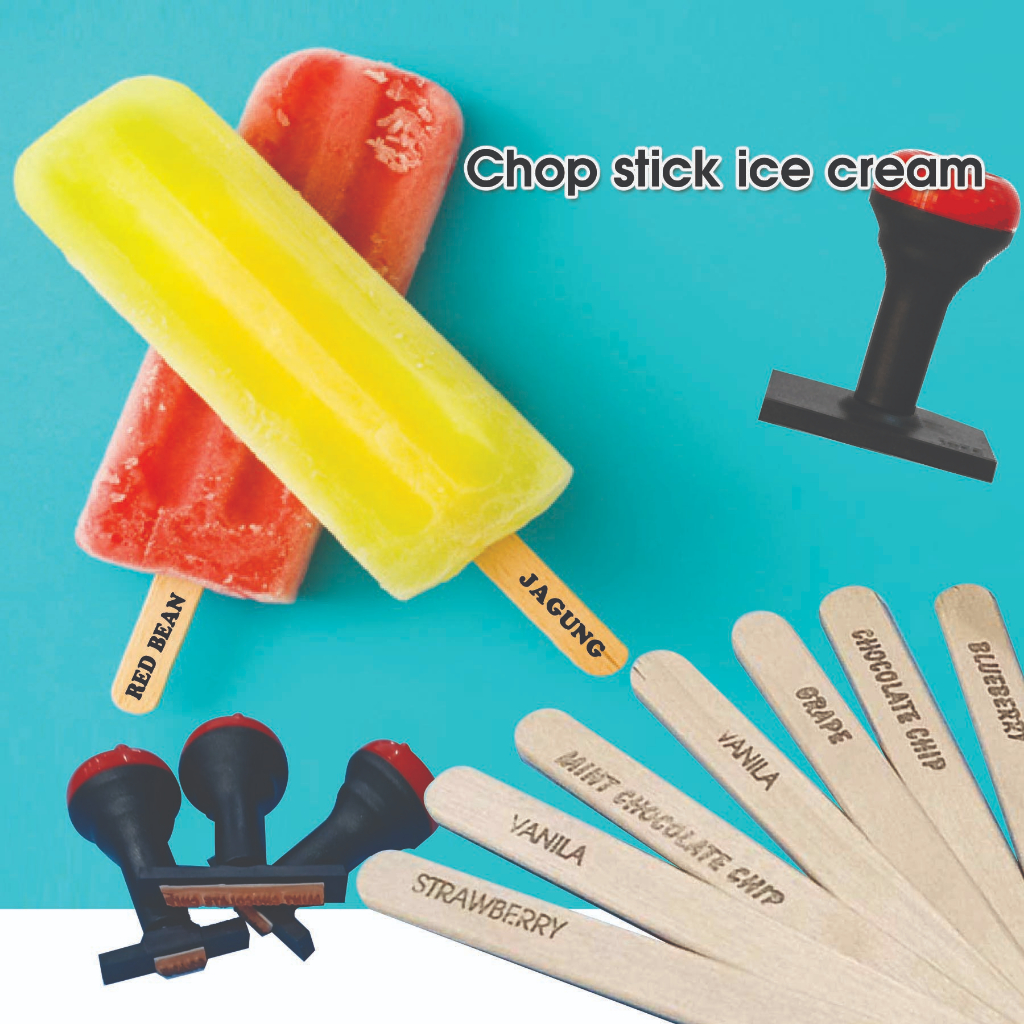 RUBBER STAMP CHOP STICK ICE CREAM | Shopee Malaysia