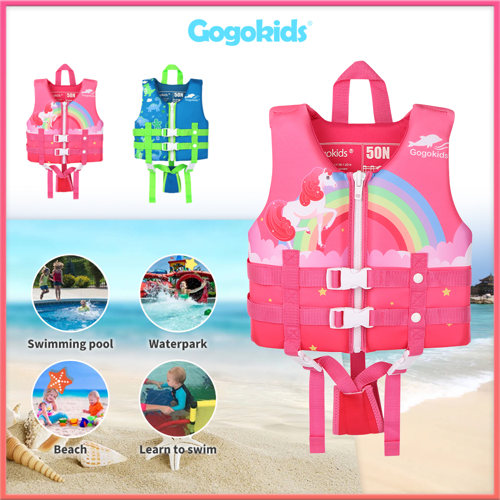 Gogokids Kids Swim Vest Boys Buoyancy Vest Children Flotation Jacket ...