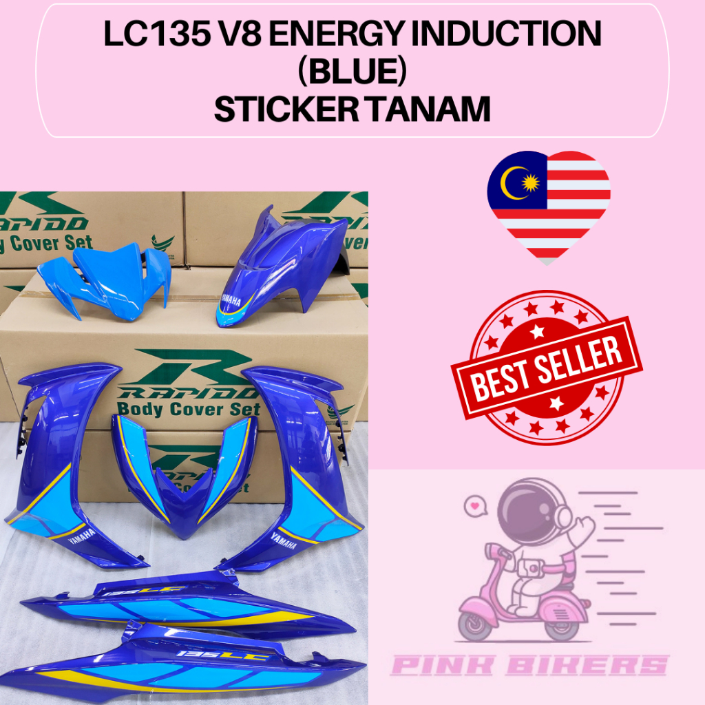 Coverset LC135 LC-135 V8 Energy Induction Movistar Blue Bodyset ...