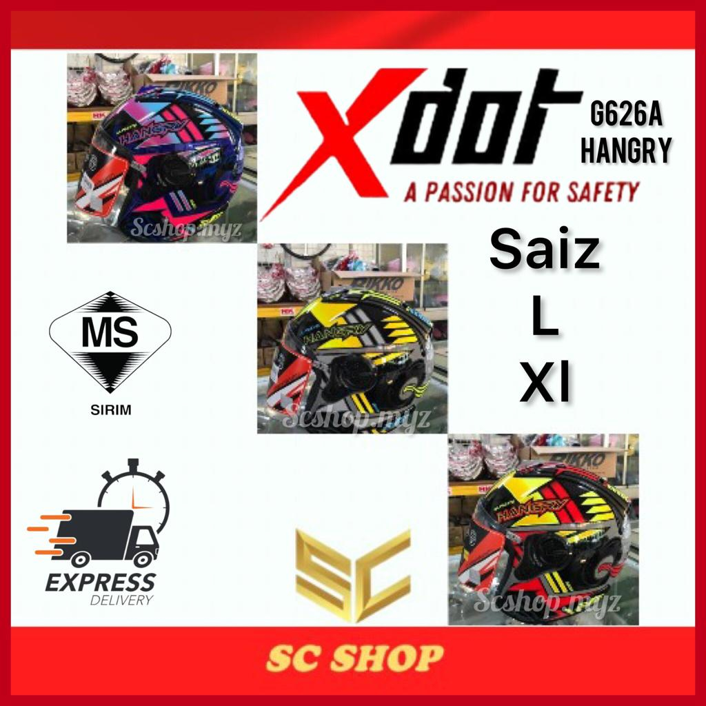 🔥READY STOCK🔥HELMET XDOT G626 X-DOT G626A HANGRY DREAM | Shopee Malaysia