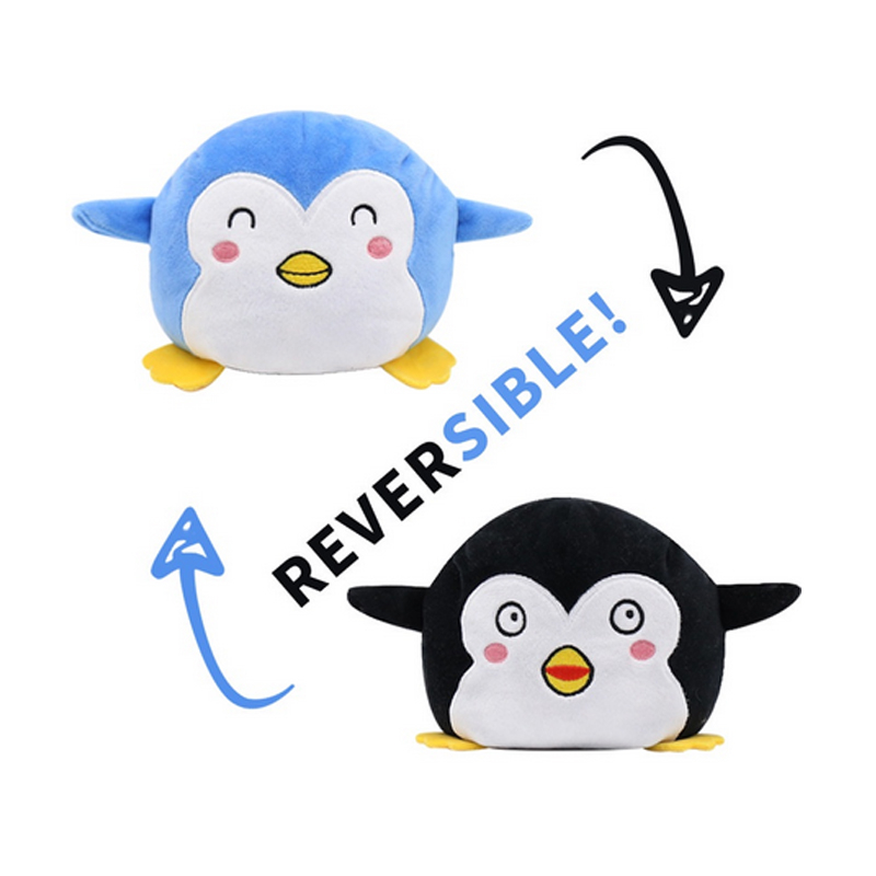 20CM Flip Doll - Reversible Bipolar Plushie Stuffed Toys Doll (Penguin ...