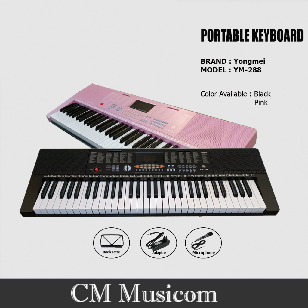 YM-288 Portable Keyboard 61 keys | Shopee Malaysia
