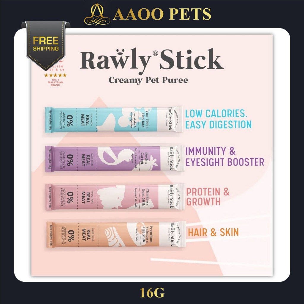 Amelisa Pet & Co. Rawly Stick Pet Puree 16G - Pet Snack , Pet Treat ...