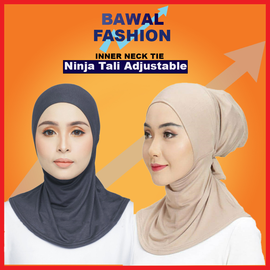TUDUNG Anak Tudung Ninja, Inner Neck Tie Back | Adjustable tali ...