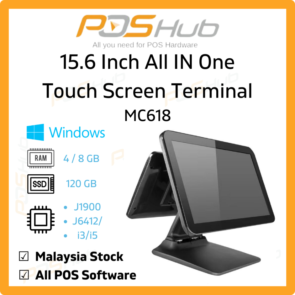 MC618 15.6" Touch Screen All In One Windows POS Terminal | Shopee Malaysia