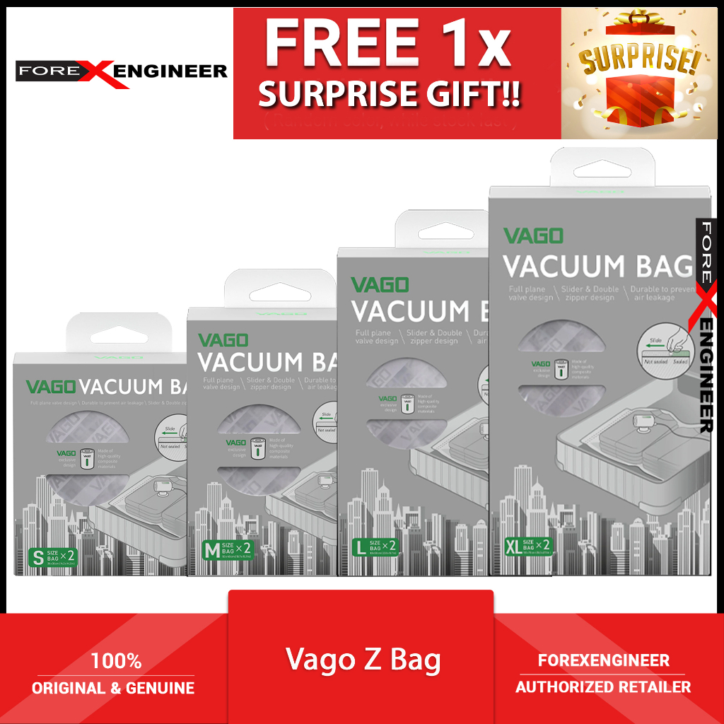 VAGO Z Vacuum Bag S / M / L / XL Size (2 pcs) - BAG ONLY without ...